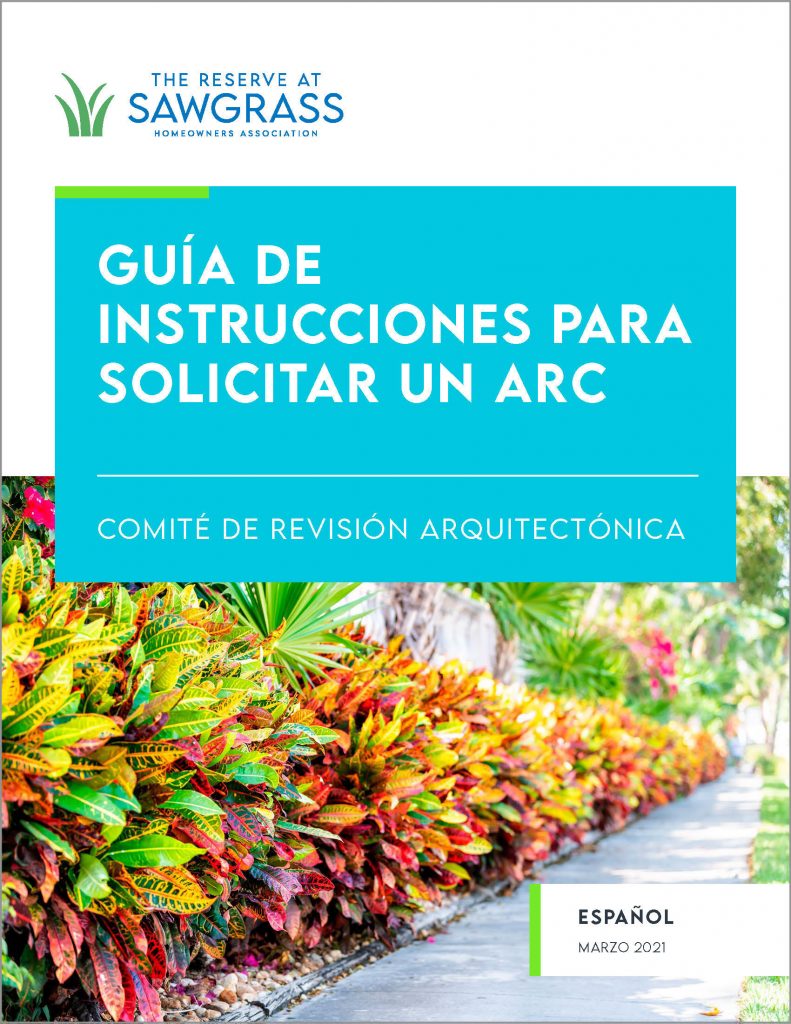 Architectural Guidelines - Reserve at Sawgrass HOA